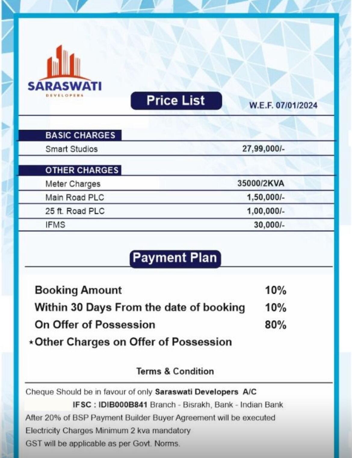 Saraswati Smart Studio Sector 1 Greater Noida West, Greater Noida | Price List & Brochure, Floor ...