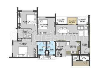 2 BHK Apartment / Flat for sale in Elita Garden Vista New Town Kolkata East - 1350 Sq. Ft.- 23rd ...