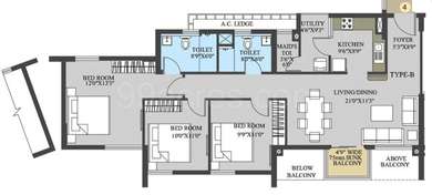 2 BHK Apartment / Flat for sale in Elita Garden Vista New Town Kolkata East - 1350 Sq. Ft.- 23rd ...