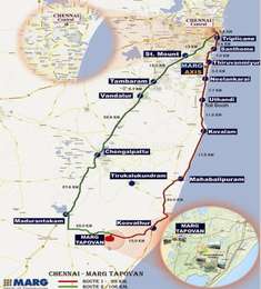 Marg Properties Builders MARG Tapovan Map - OMR, Chennai South Location Map