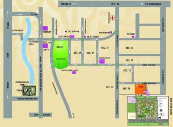 Nimbus and IITL Group The Hyde Park Map - Sector-78 Noida Location Map