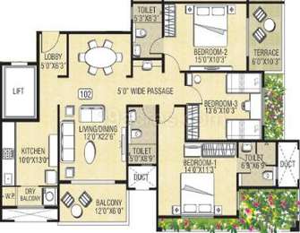 3 BHK Apartment / Flat for sale in Pride Aloma County Aundh Pune - 1591 ...