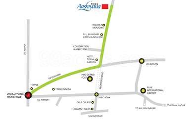 Pride Purple Group Pride Aashiyana Map - Dhanori, Pune Location Map