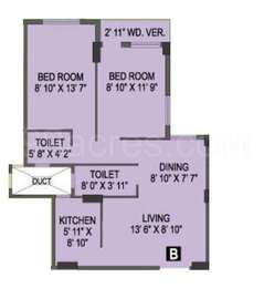 2 BHK / Bedroom Apartment / Flat for rent in Shreshta Garden Rajarhat ...