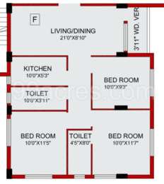 2 BHK / Bedroom Apartment / Flat for rent in Shreshta Garden Rajarhat ...