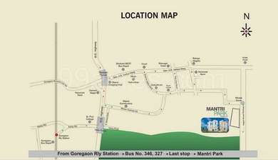 Mantri Realty Mantri Park Map - Goregaon (East), Mumbai Andheri-Dahisar ...