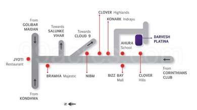 Darvesh Group Darvesh Platina Map - NIBM, Pune Location Map