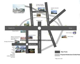 SJ Developers S J Green Paradise Map - Hoskote, Bangalore Location Map