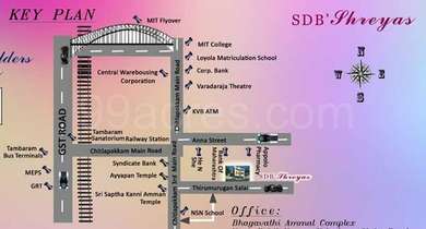 Sri Devi Builders SDB Shreyas Map - Chitlapakkam, Chennai Location Map