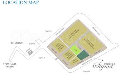 Stellar Sigma Map - 4, Greater Noida Location Map