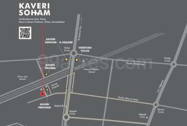 A Shridhar Kaveri Soham Map - Shilaj, Ahmedabad West Location Map