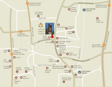 Aakash Universal Aakash Golden Jubilee Tower Map - Jogeshwari West ...
