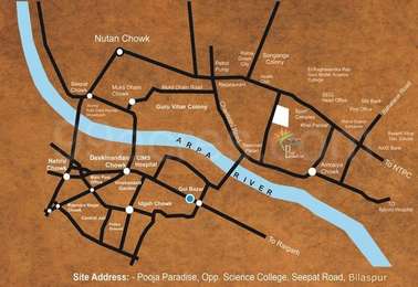 Aakriti Constructions Bilaspur Aakriti Pooja Paradise Map - Sarkanda ...