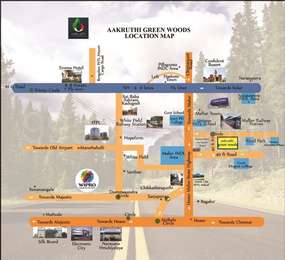 Aakruthi Group Aakruthi Green Woods Map - Malur, Kolar Location Map