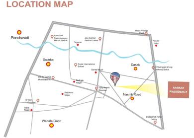 Aarkay Construction Aarkay Presidency Map - Dwarka, Nasik Location Map