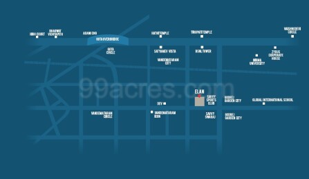Aaryan Group Aaryan Elan Map - Jagatpur, Ahmedabad North Location Map