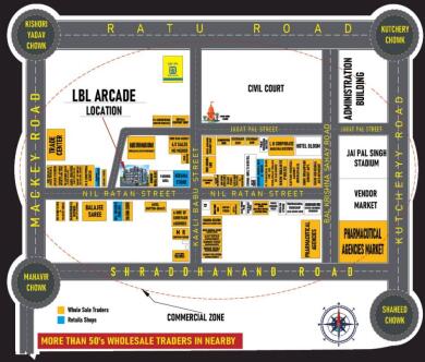 Aashra Enterprises LBL Arcade Map - Upper Bazar, Ranchi Location Map