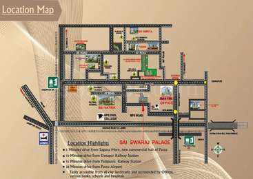 Aastik Homes Aastik Sai Swaraj Palace Map - RPS More, Patna Location Map