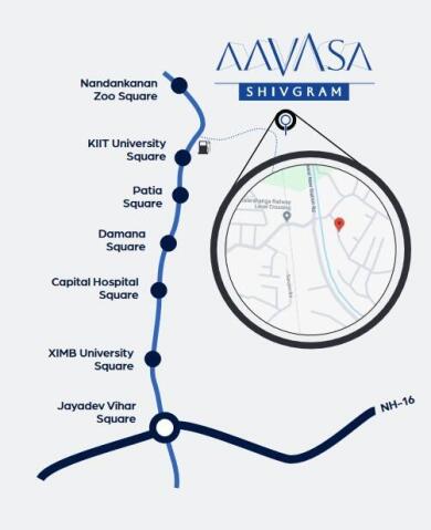 Aavasa Group Aavasa Shivgram Map - Patia, Bhubaneswar Location Map