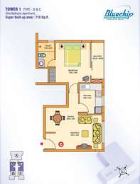 2 BHK / Bedroom Apartment / Flat for rent in ABAD Bluechip Kakkanad ...