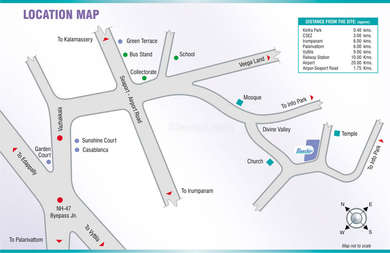 ABAD Builders ABAD Bluechip Map - Kakkanad Kochi Location Map