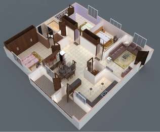 3 BHK Apartment / Flat for sale in Vazhraa Pushpak Nizampet Hyderabad - 1475 Sq. Ft.- Ground ...