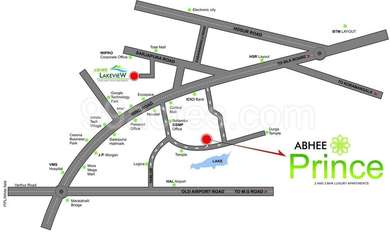 Abhee Developers Abhee Prince Map - Bellandur, Bangalore East Location Map