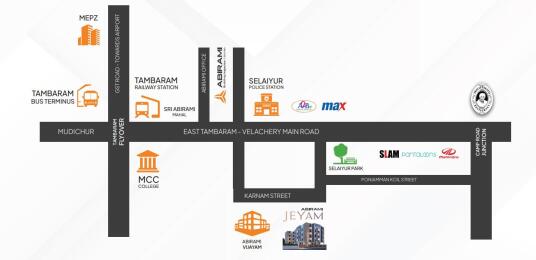 Abirami Builders Abirami Jeyam Map - Selaiyur, Chennai Location Map