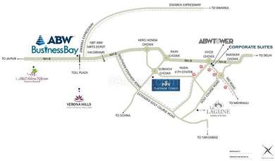 Abw Builders ABW Business Bay Map - Sector 83, Gurgaon Location Map