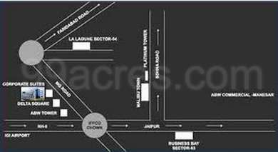 Abw Builders ABW Corporate Suites Map - MG Road, Gurgaon Location Map