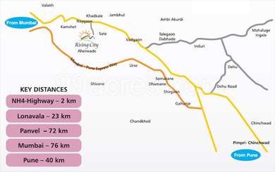 Achal Promoters Rising City Map - Kamshet, Pune Location Map