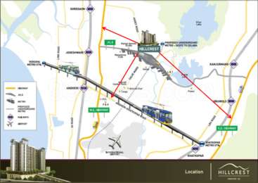 Atul Projects Hillcrest Map - JVLR, Andheri East Location Map