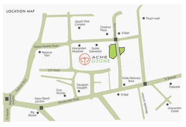 2 BHK / Bedroom Apartment / Flat for rent in Acme Ozone Manpada Thane ...