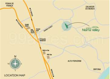 Acron Group Acron Niama Valley Map - Porvorim, North Goa Location Map