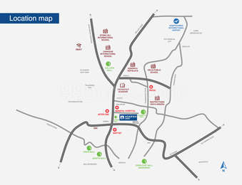 Adarsh Group Adarsh Crest Map - Hebbal Kempapura, Bellari Road Location Map