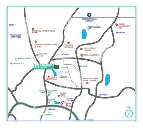 Adarsh Group Adarsh Greens Map - Prakruthi Nagar, Bellari Road Location Map