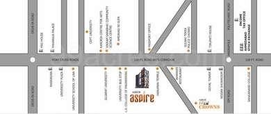 Addor Aspire 2 Map - University Area, Ahmedabad West Location Map