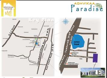 Adhvikaa Homes Adhvikaa Paradise Map - Pallikaranai, Chennai Location Map