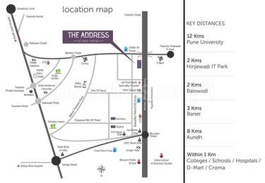 Adi Group and Runal Developers The Address Map - Wakad, Pune Location Map