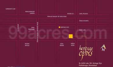 Adi Heritage Group Heritage Opus Map - Prahlad Nagar, Ahmedabad West Location Map