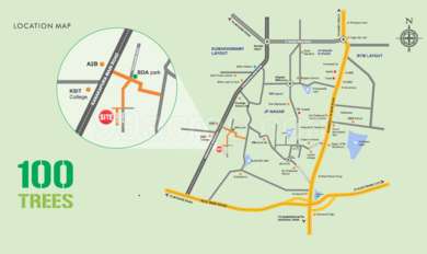 Adiga Constructions Adiga 100 Trees Map - Kanakapura Road, Bangalore ...