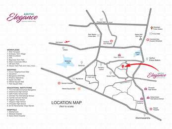 Adithi Projects Adithi Elegance Map - Varthur, Bangalore East Location Map