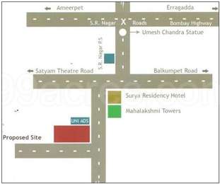 Aditya Purvaj Constructions Aditya Ganesh Nivas Map - SR Nagar ...