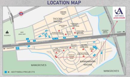 Adityaraj Builders Mumbai Adityaraj Anchor Map - Vikhroli East, Mumbai ...