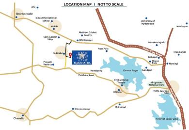 Adrusta Infra Adrusta Nakshatra Map - Mokila, Hyderabad Location Map