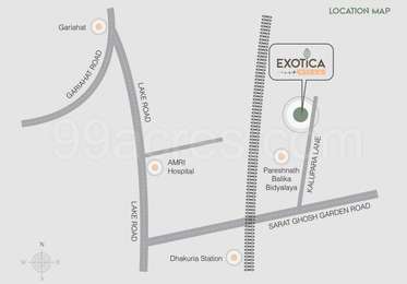 Adya Group Builders Adya Exotica Villa Map - Dhakuria, Southern Avenue ...