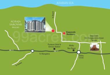 Agraja Builders Agraja Sarovar Map - Mulki, Mangalore Location Map