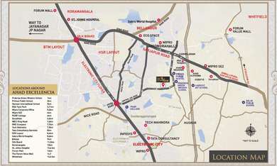 Ahad Builders Ahad Excellencia Map - Chikkanayakanahalli, Near Sarjapur ...