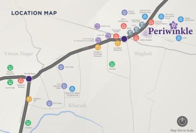 Ajit Construction Pune Ajit Periwinkle Map - Wagholi, Pune Location Map