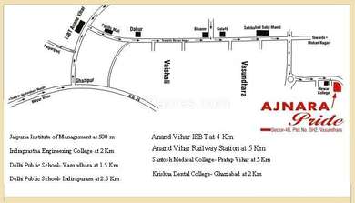 Ajnara Group Ajnara Pride Map - Sector 4B Vasundhara, Ghaziabad ...